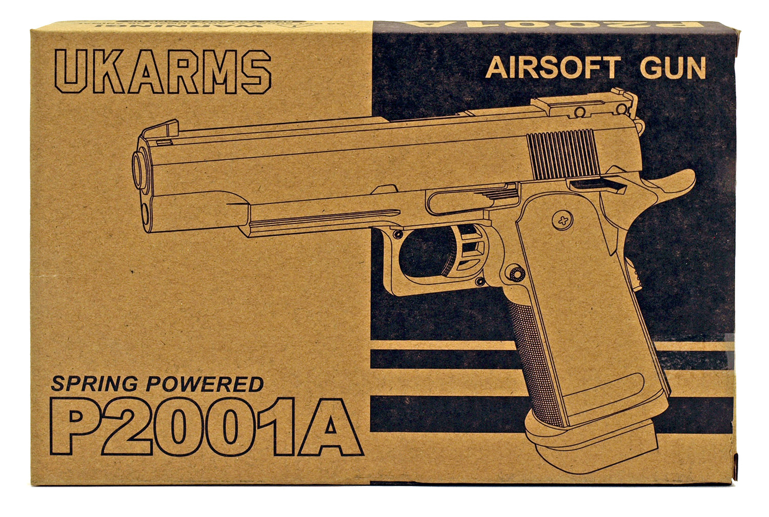 UKArms Airsoft Handgun P2001A - Black