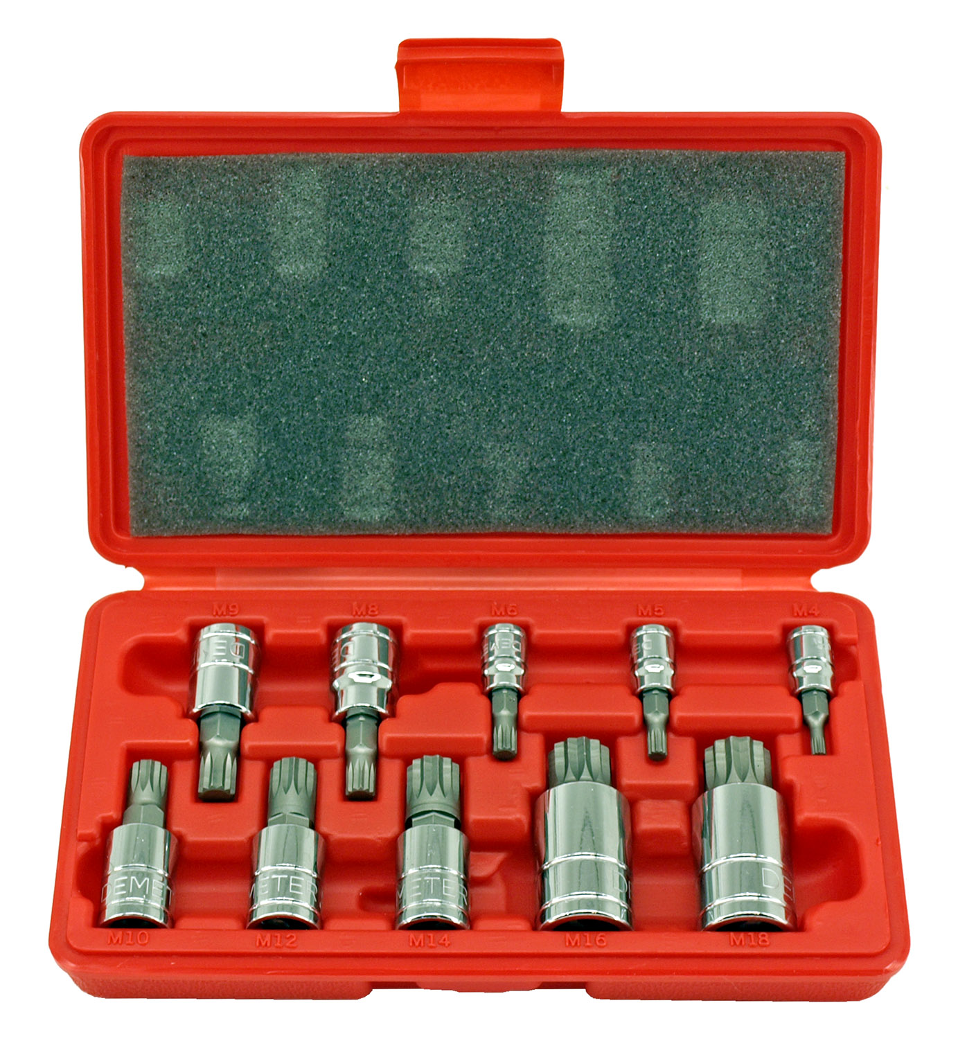 10 - pc. 12 Point Bit Socket Set