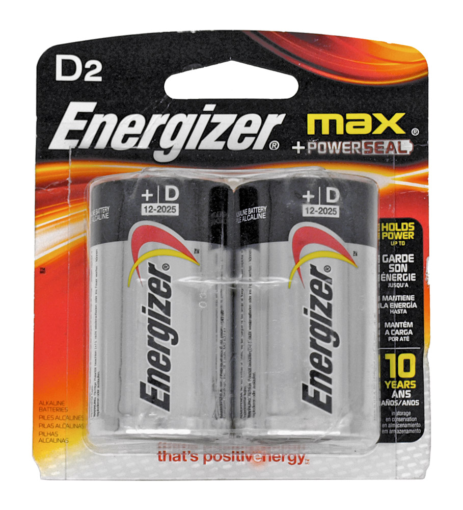 2-pc. Energizer Max D-Size Battery Pack