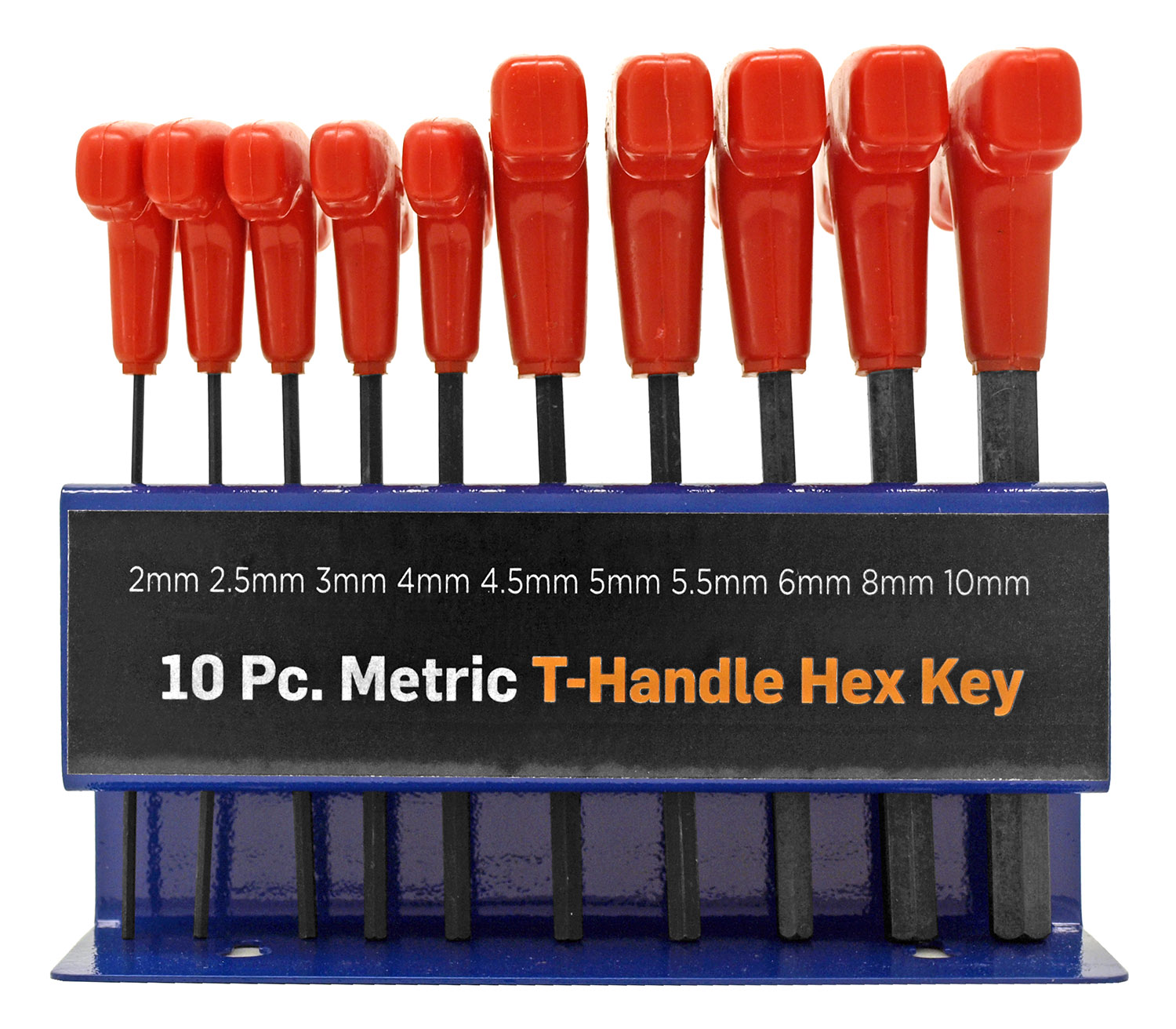 10 - pc. Hiltex Metric T-Handle Hex Key Set
