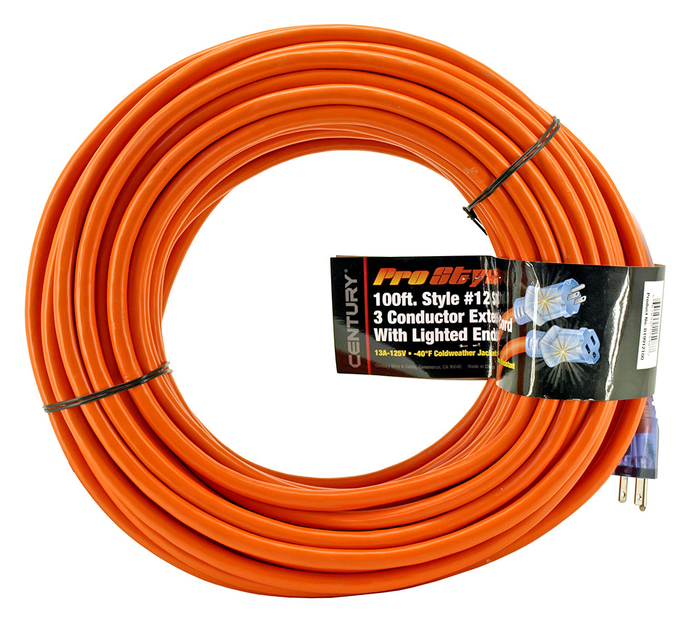 100' Extension Cord - Orange