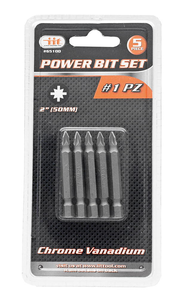 5-pc. Power Bit Set - #1 Pozi