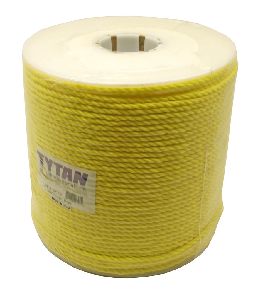 1/4" x 1,200' Yellow Poly Rope Spool