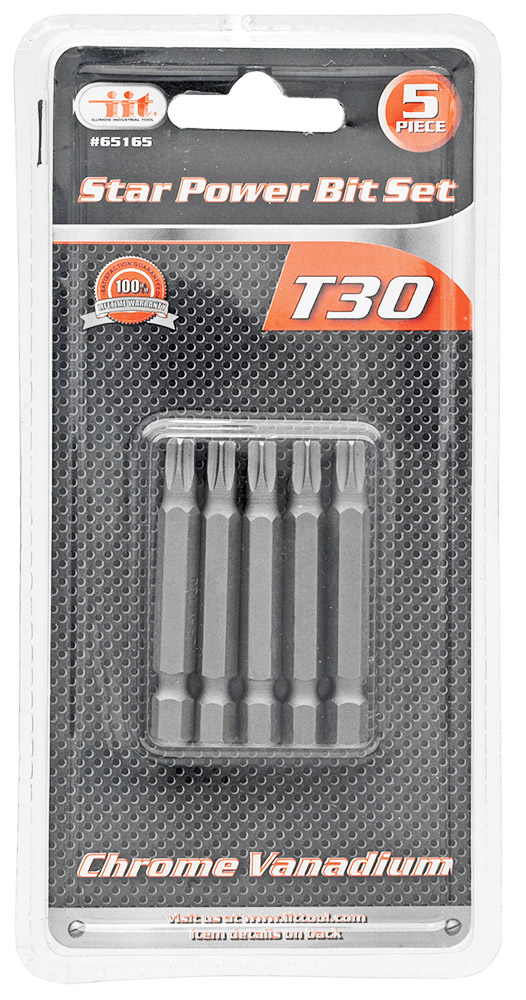 5-pc. T30 Star Power Bit Set