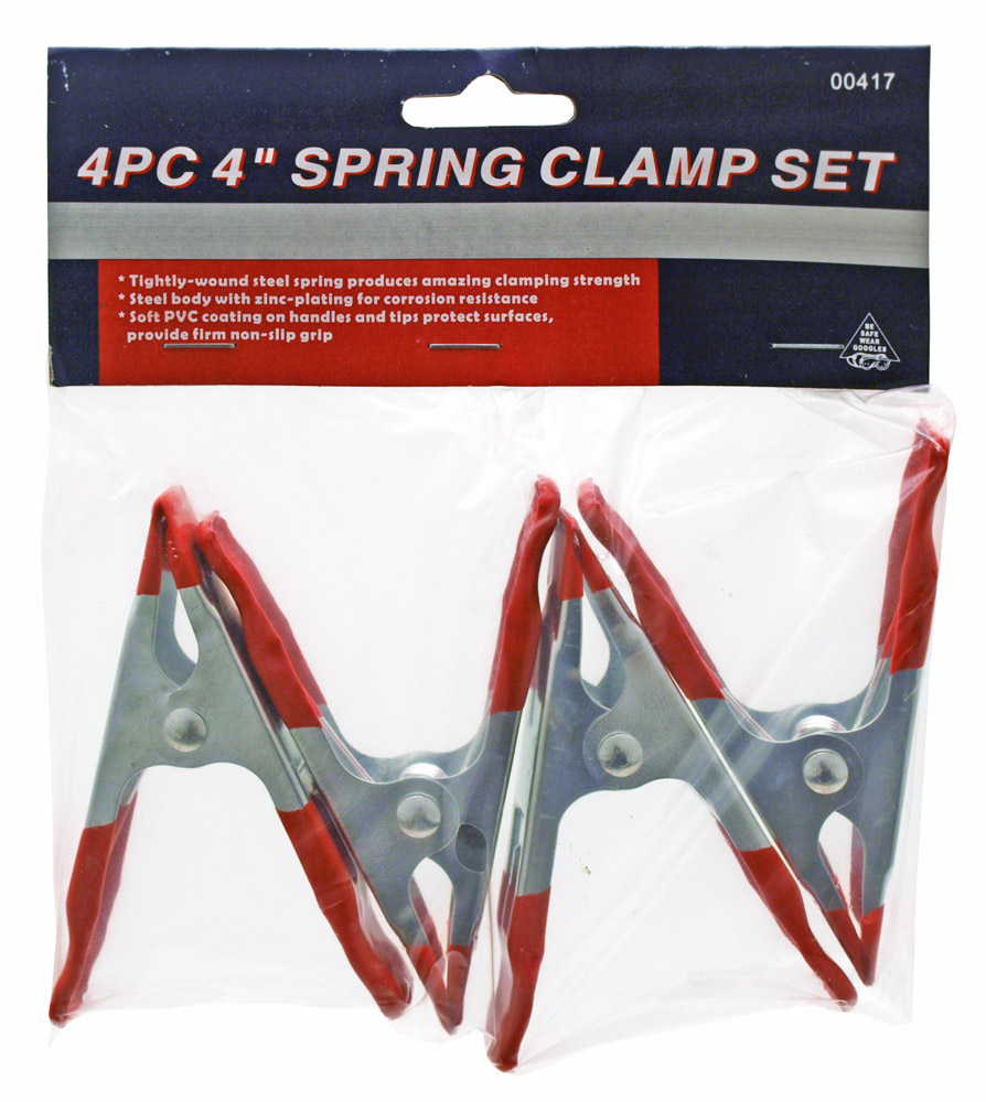 4-pc. 4" Spring Clamp