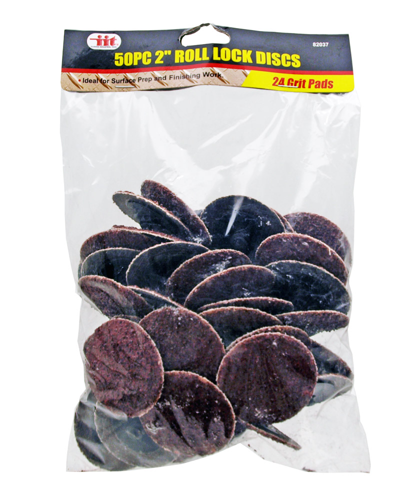 iit 82037 2" roloc style 24 grit sanding discs (50 pc) - Walmart.com