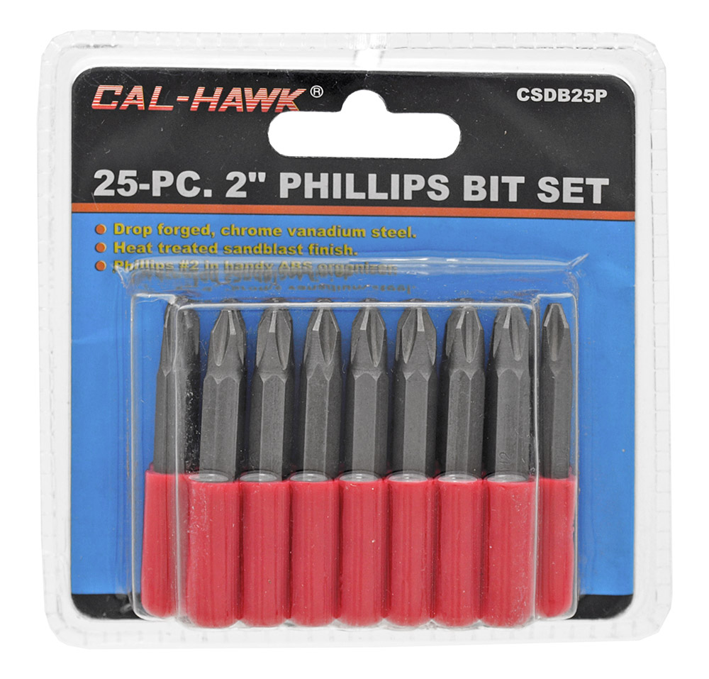 25-pc. 2" Phillips Bit Set
