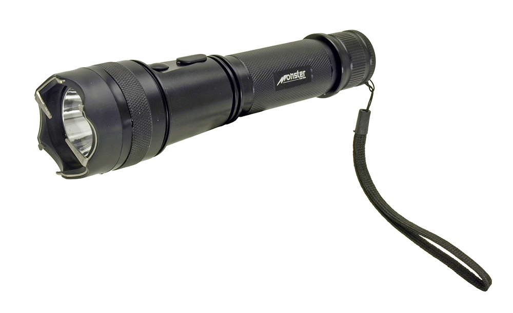 Monster Triple Spark Flashlight Stun Gun - Black