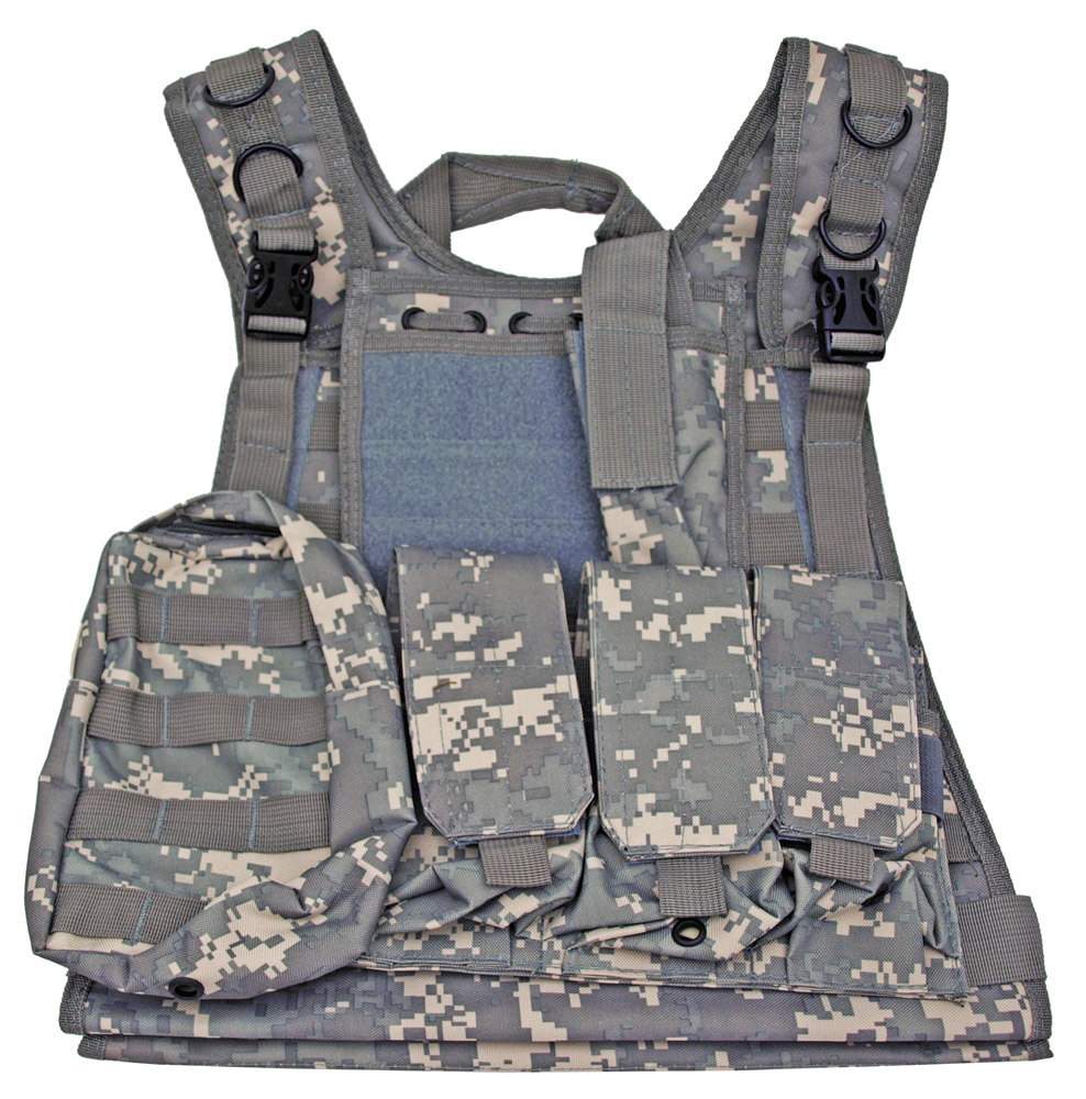 MOLLE Web Tactical Vest - ACU Digital Camo