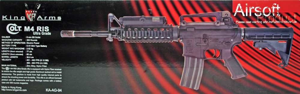 King Arms Colt M4 RIS Ultra Grade Electric Airsoft Rifle