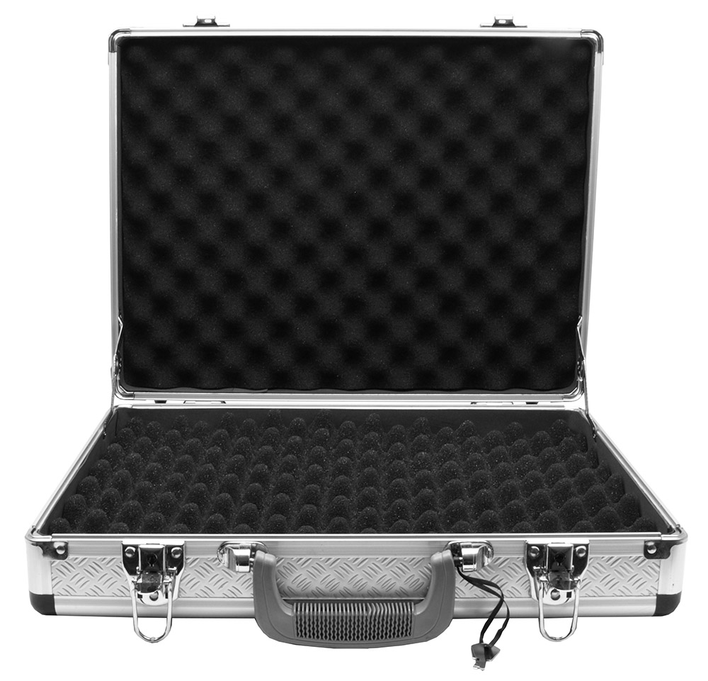 Aluminum Diamond Plate Gun Case w/ Keyed Locks - Silver