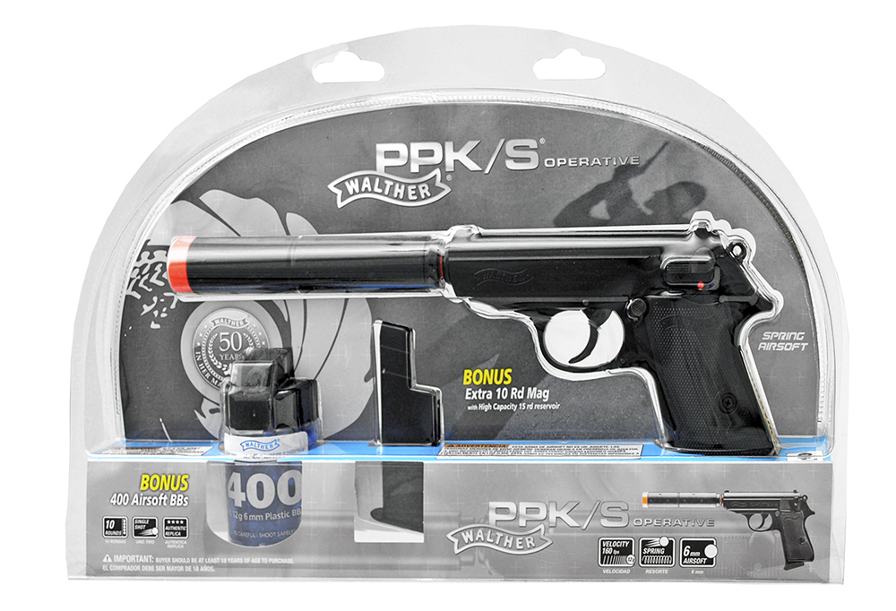 Walther PPK / S Operative Airsoft Spring Pistol Combat Kit