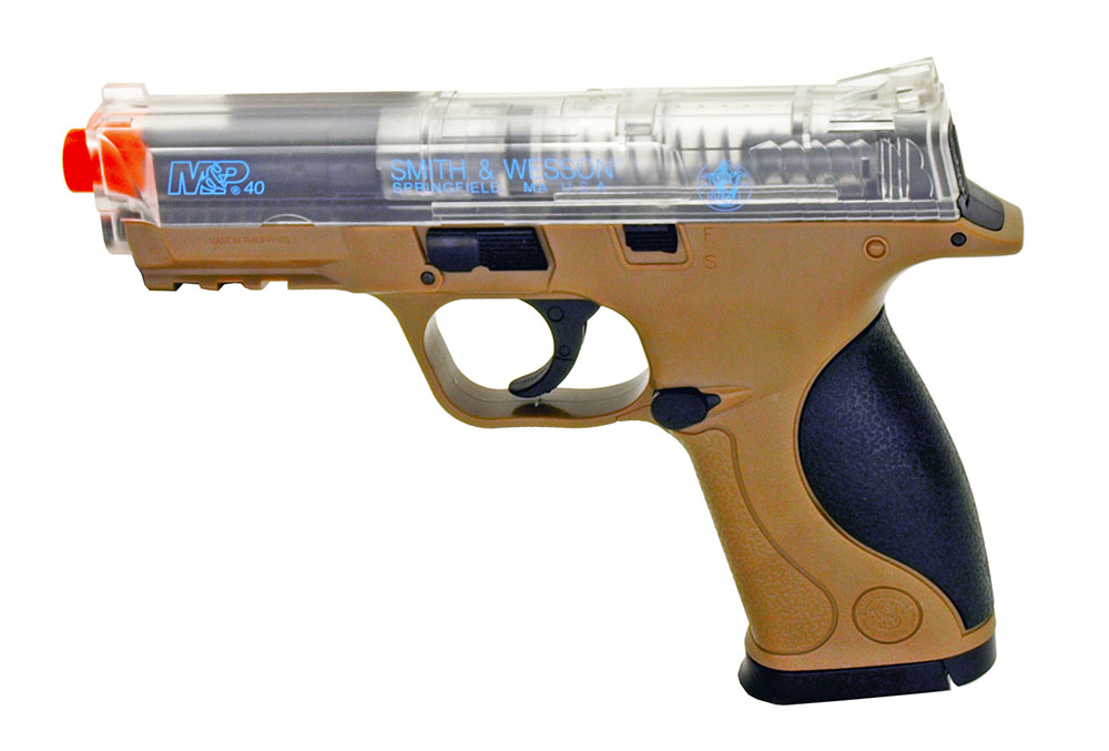 Smith & Wesson M&P40 Spring Airsoft Pistol - Tan & Clear