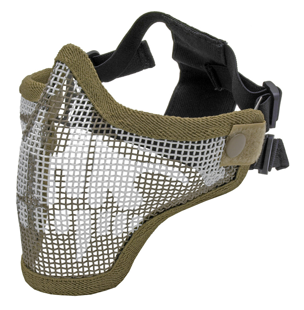 2G Strike Steel Half Mask - Tan Skull