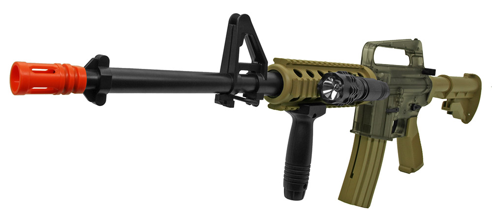 Panther Arms DPMS A11 Spring Airsoft Rifle - Tan & Clear Smoke