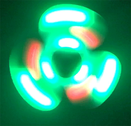 LED Light-up Fidget Spinner with Speakers - Green