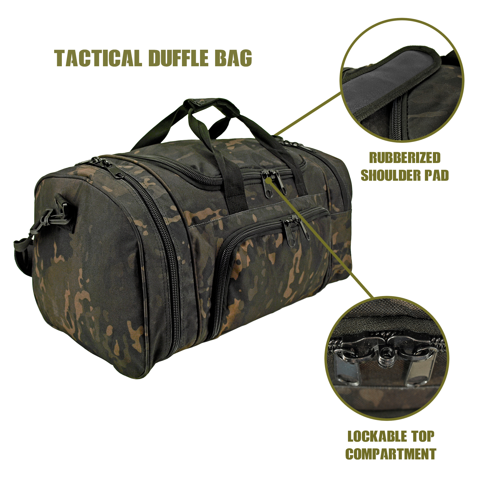 Tactical Duffle Bag - Black Multicam