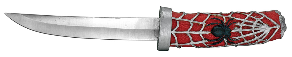 12" Decorative Spider Knife - Red