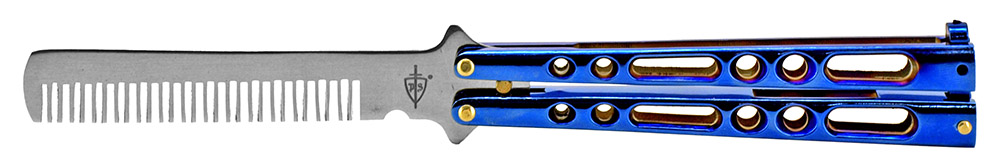 Butterfly Knife Style Hair Comb - Blue