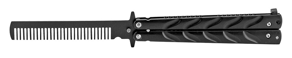 Butterfly Knife Style Hair Comb - Black