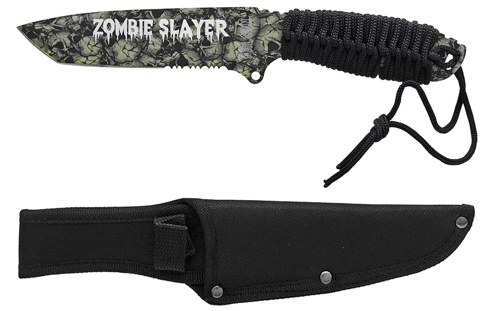 10" Zombie Slayer Knife - Skull Camo