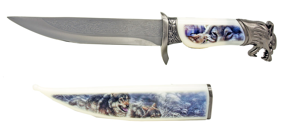 13.5" Wildlife Collection Knife - Wolf