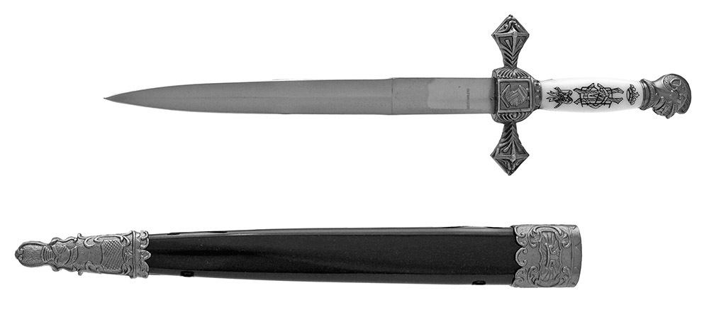 13.75" Renaissance Dagger - Silver