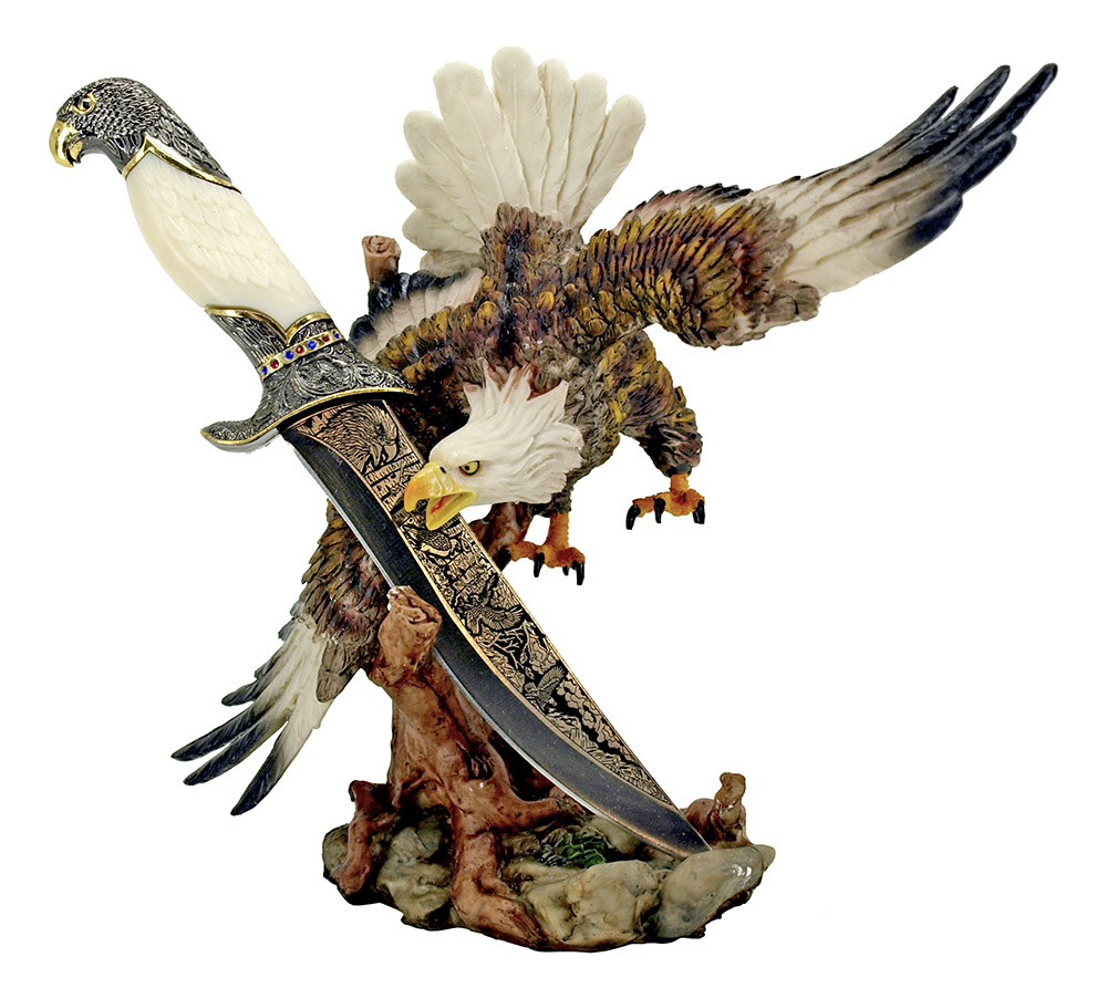 11" Eagle Statue with Decorative Knife