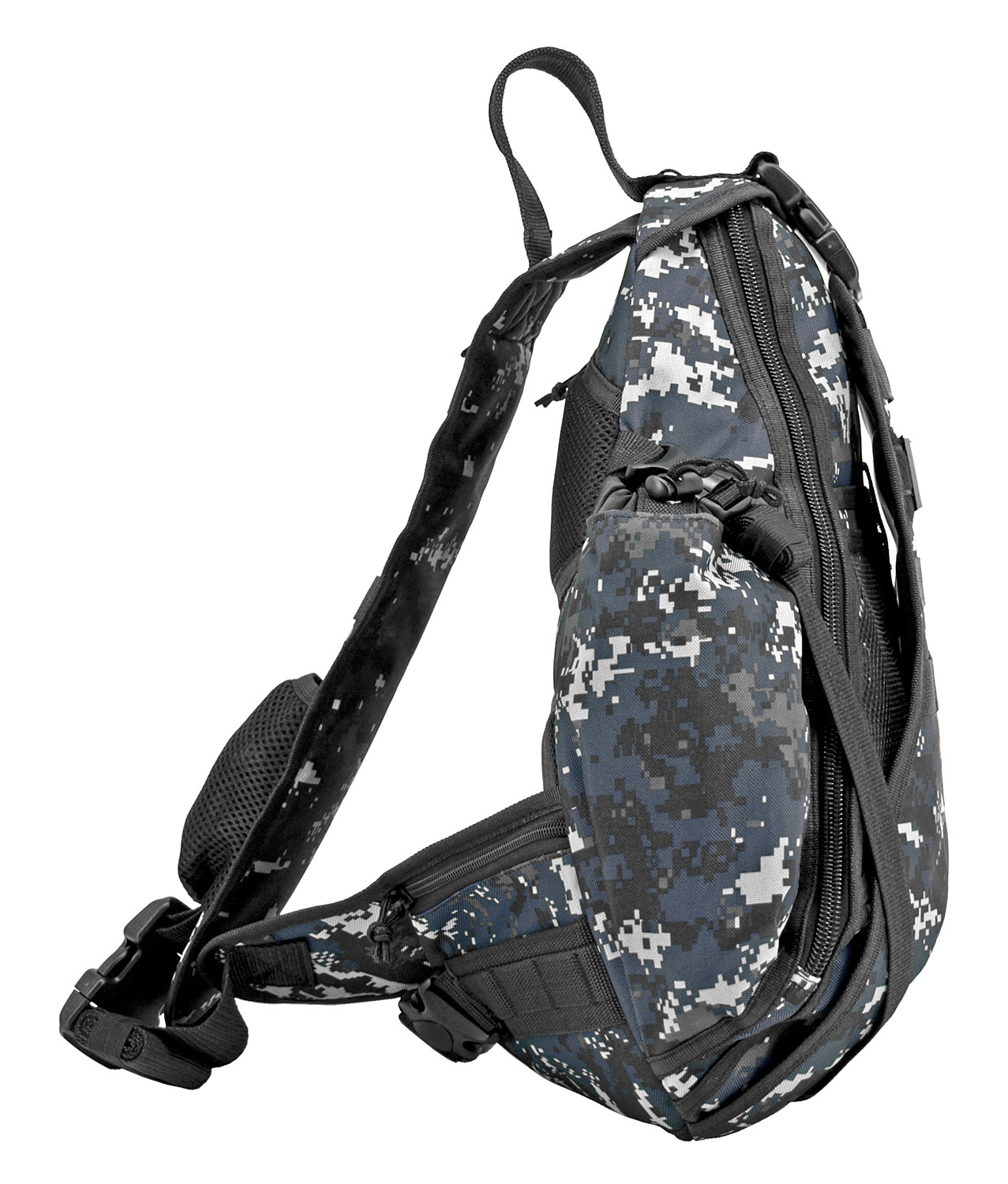 Military Sling Backback - Blue Digital Camo