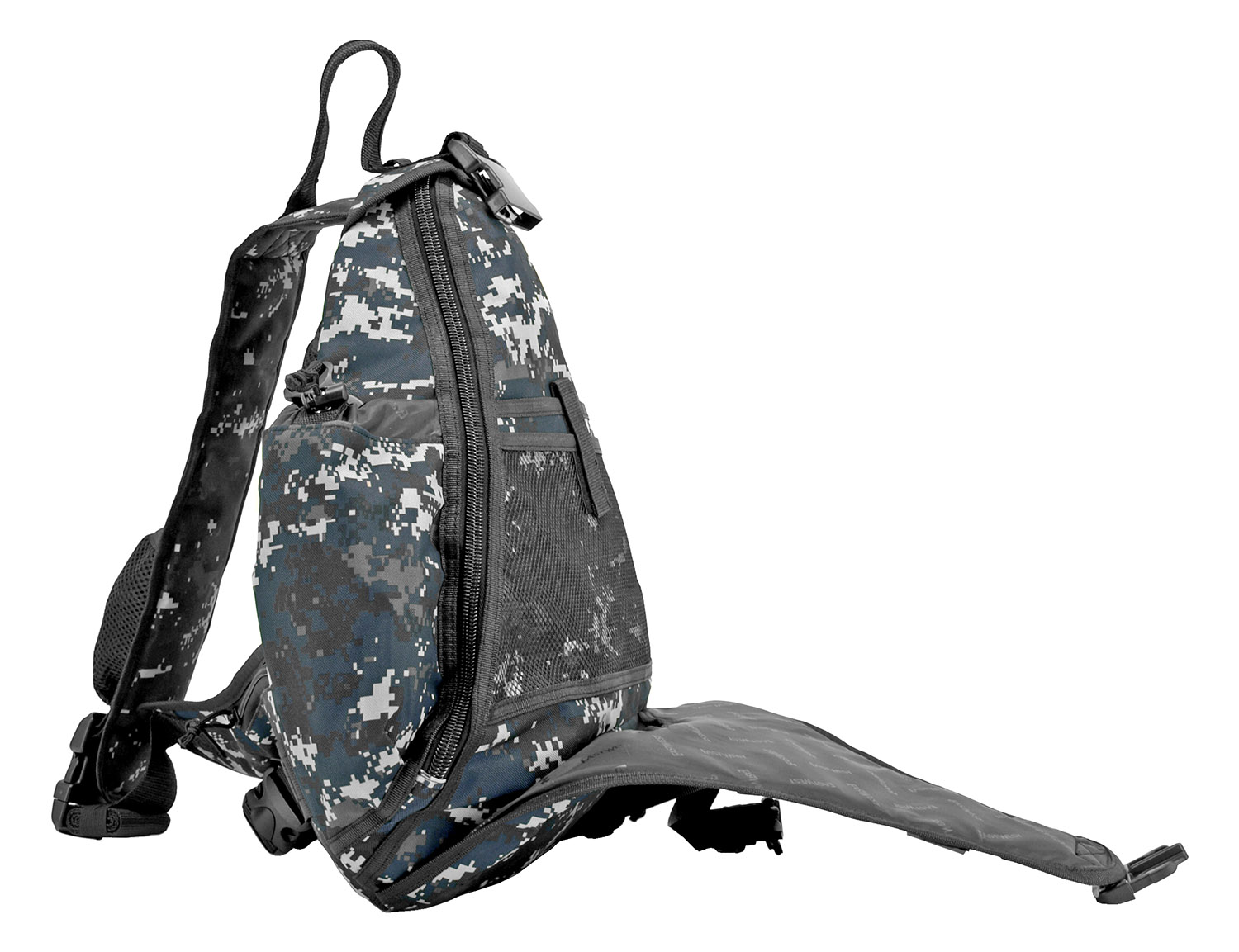Military Sling Backback - Blue Digital Camo