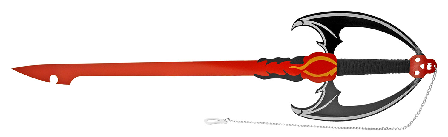 33.5" Video Game Key Sword with Skull - Red and Black