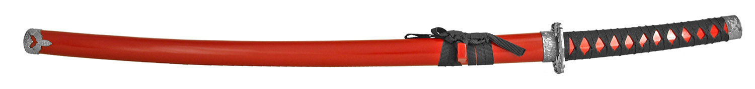 37" Traditional Samurai Sword - Red