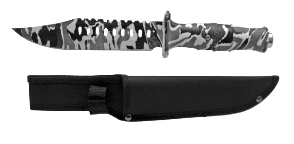 12" Snow Camo Combat Knife