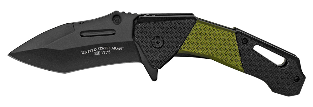 5" Spring Assisted U.S. Army Folding Knife - Black
