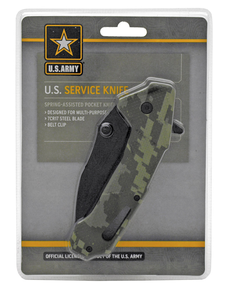 5" Spring Assisted U.S. Army Folding Knife - Digital Camo