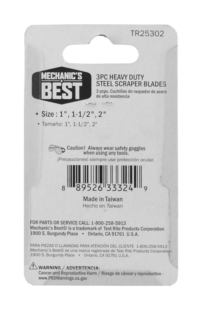 Heavy Duty Razor Scraper Replacement Blades - Mechanic's Best TR25302