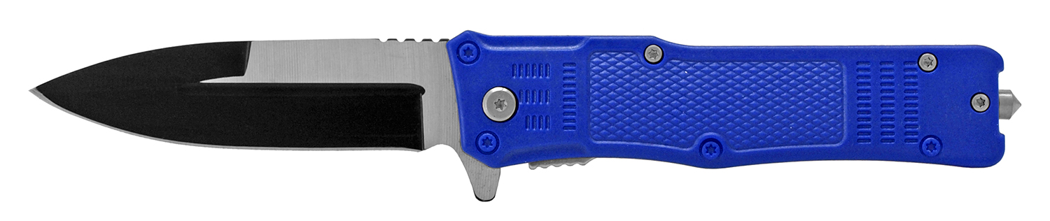 5" Tech Spec Folding Pocket Knife with Glass Breaker - Blue