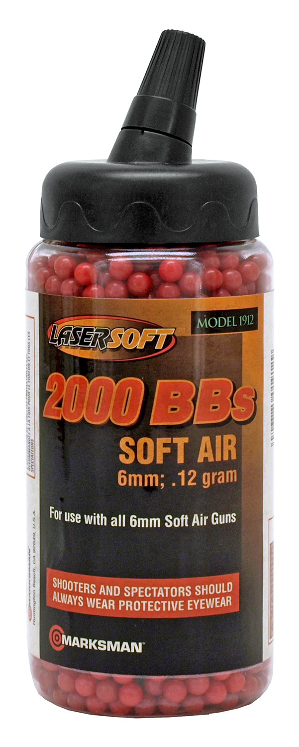 Marksman LaserSoft 2,000 ct. 6mm .12 Gram Airsoft Ammo BB's