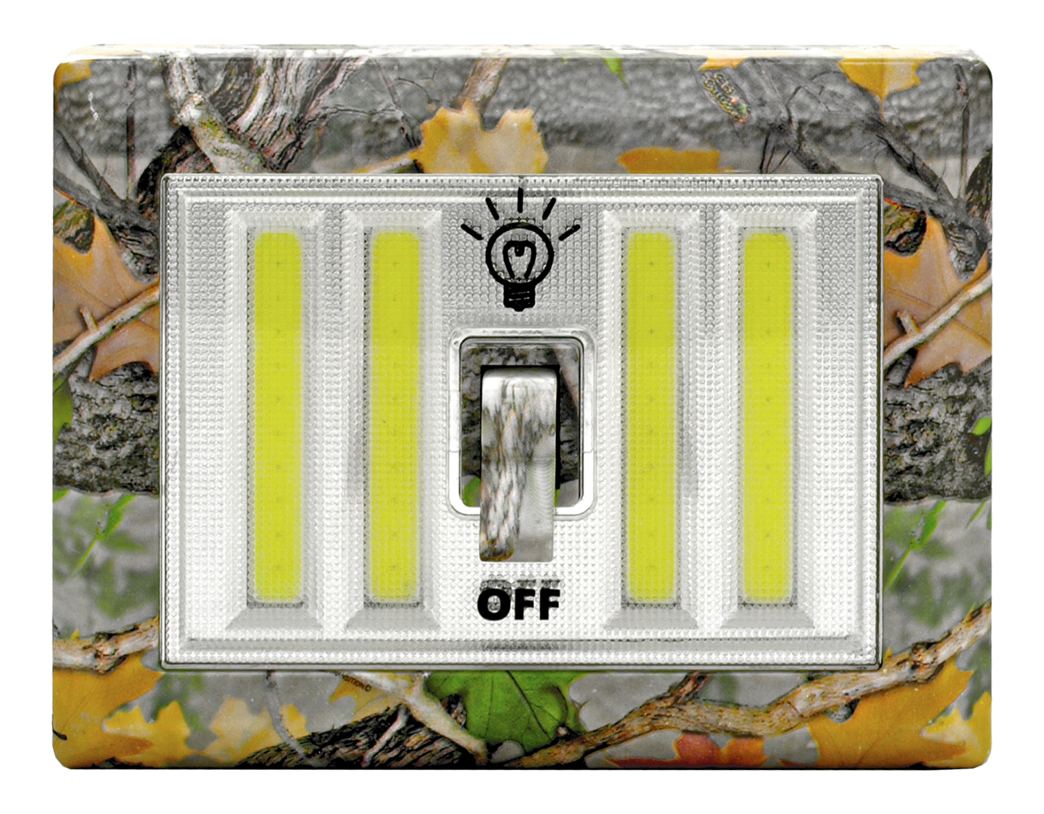 Wall Mount Quad LED Light Switch Night Light - Woodland Camo