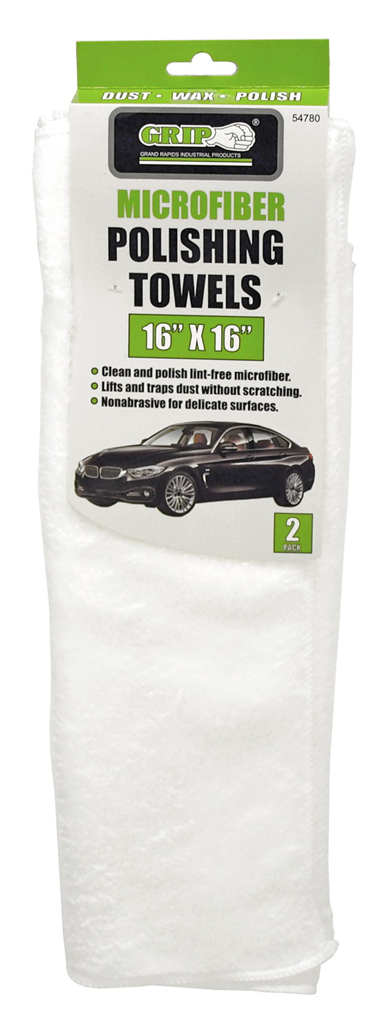 2 - pk. Microfiber Polishing Towels - Grip