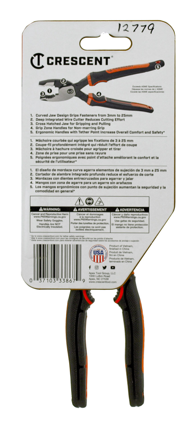 Crescent Tools 6" Z2 Dual Material Slip Joint Pliers - HTZ26CG