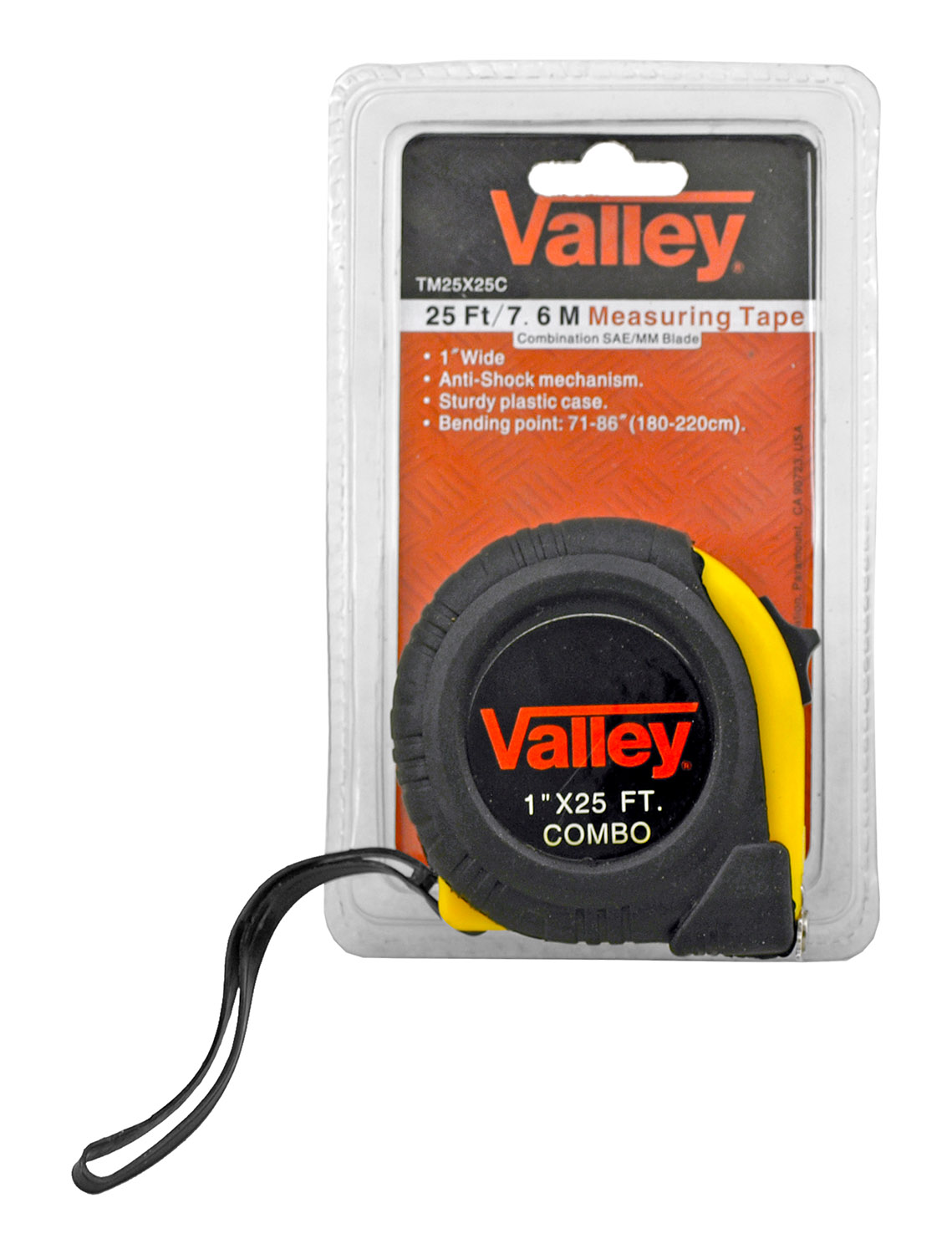 Valley Tools 25' SAE and Metric Measurement Combo Tape Measure - TM25X25C