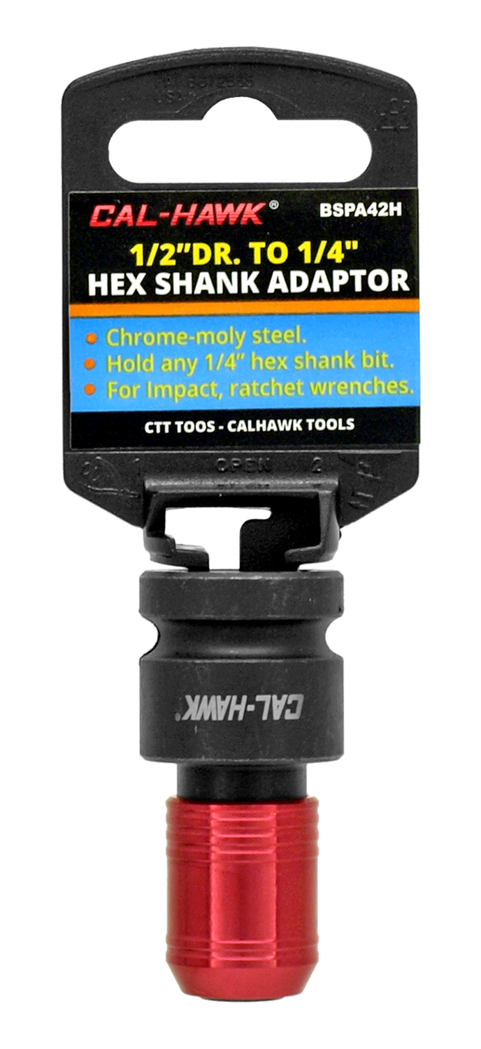 Cal-Hawk 1/2" Drive to 1/4" Hex Shank Adaptor