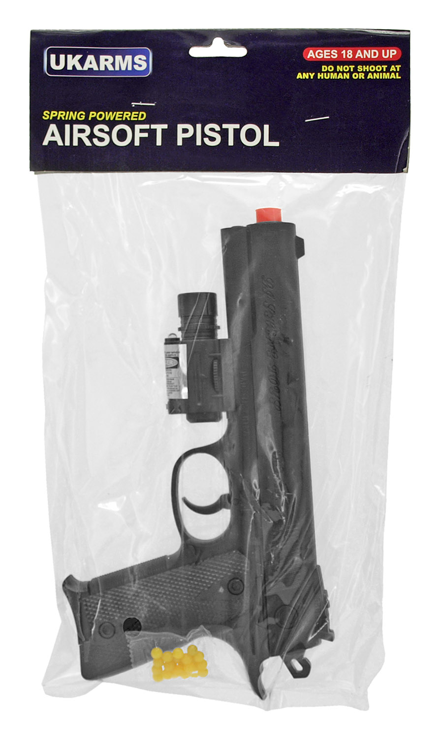 UKArms Spring Powered Airsoft Pistol - Black