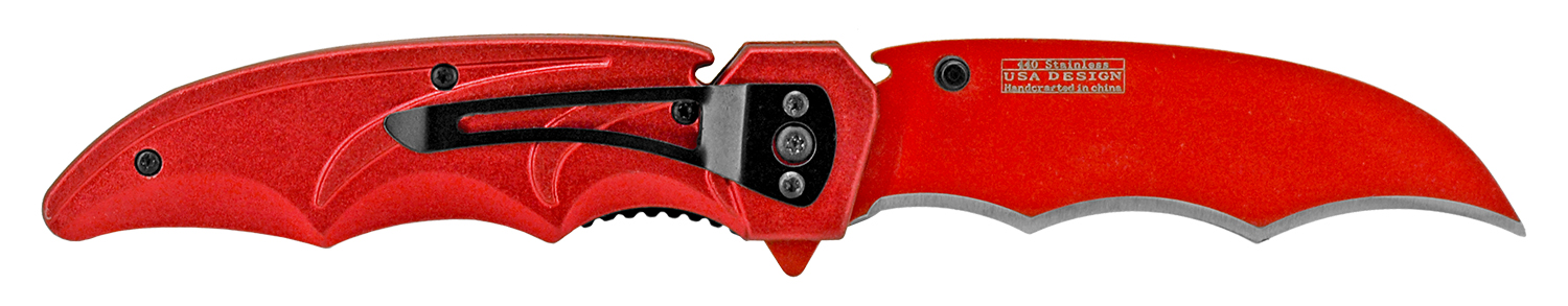 4.63" Dragon Wing Folding Knife - Red