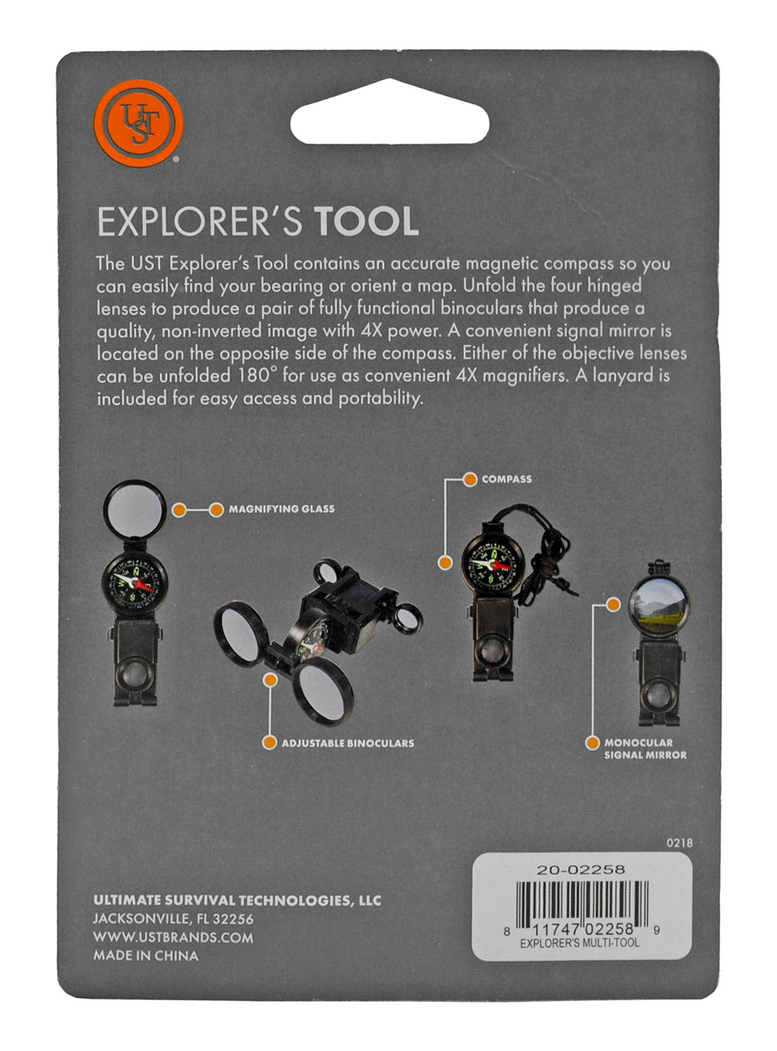 UST Explorer's Tool Camping Compass and Binoculars