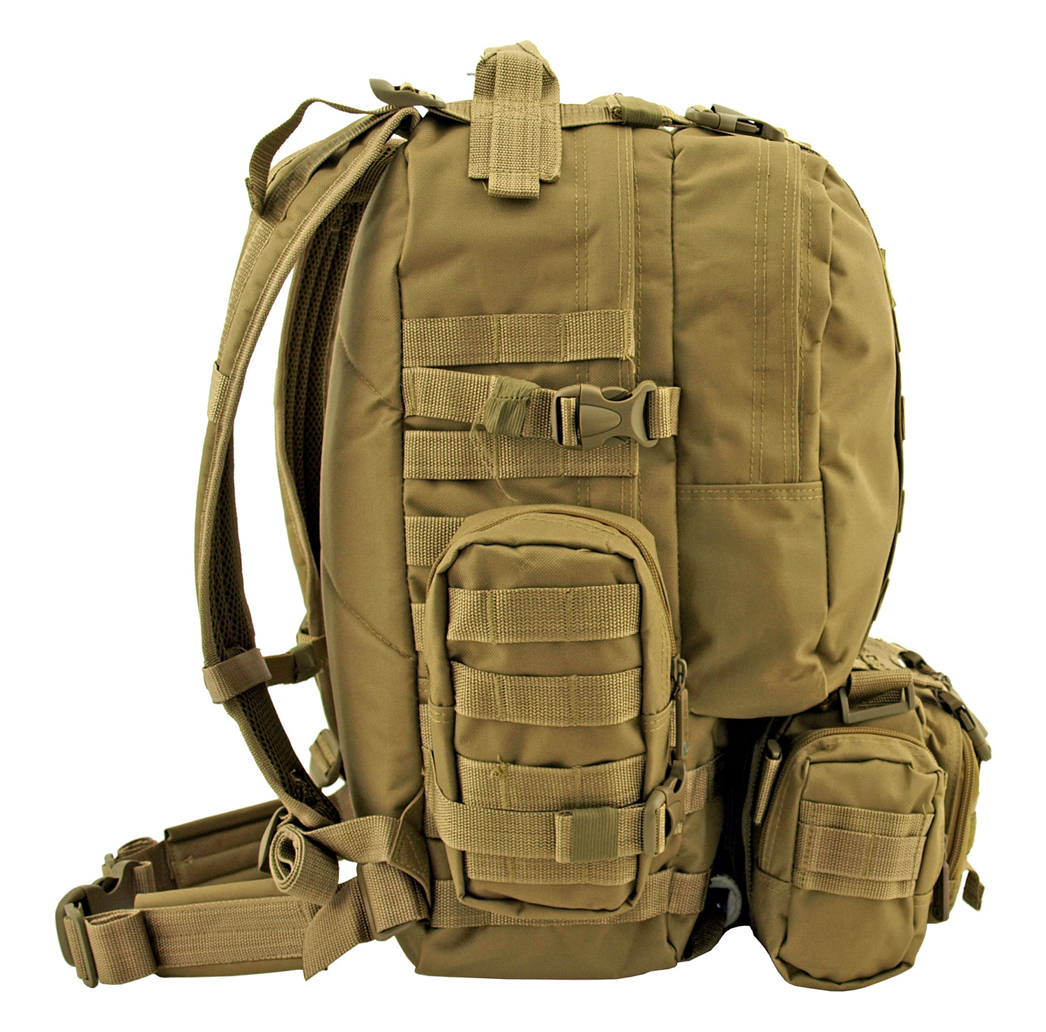 Large Tactical Assault Rucksack Backpack - Desert Tan