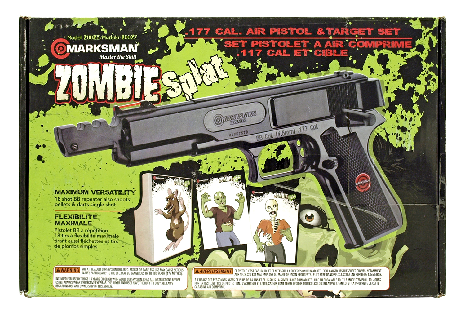 Marksman Zombie Splat Multi-Ammo Air Pistol and Target Set