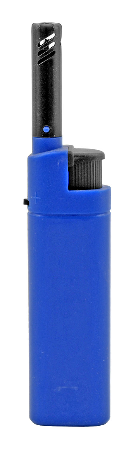 Mini BBQ Style Push Button Lighter with Adjustable Flame - Assorted Colors