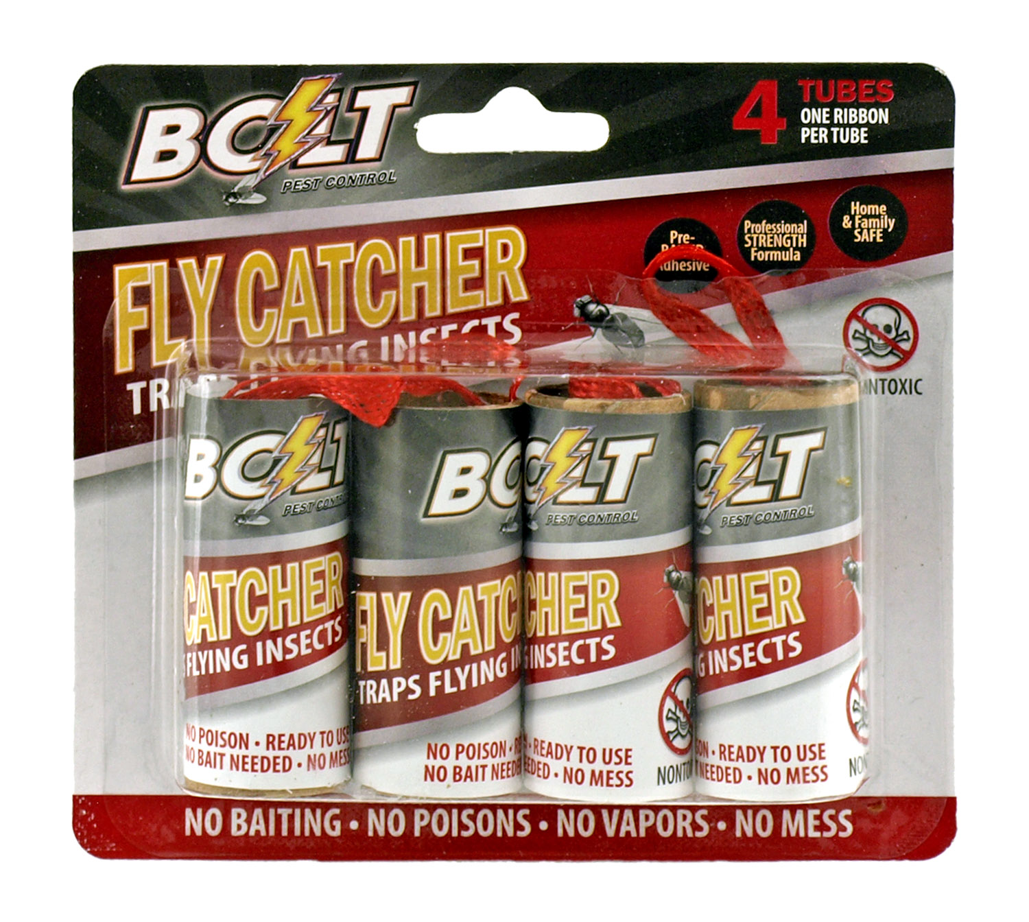 4 pk. Fly Catcher Ribbon Tube Traps - Bolt